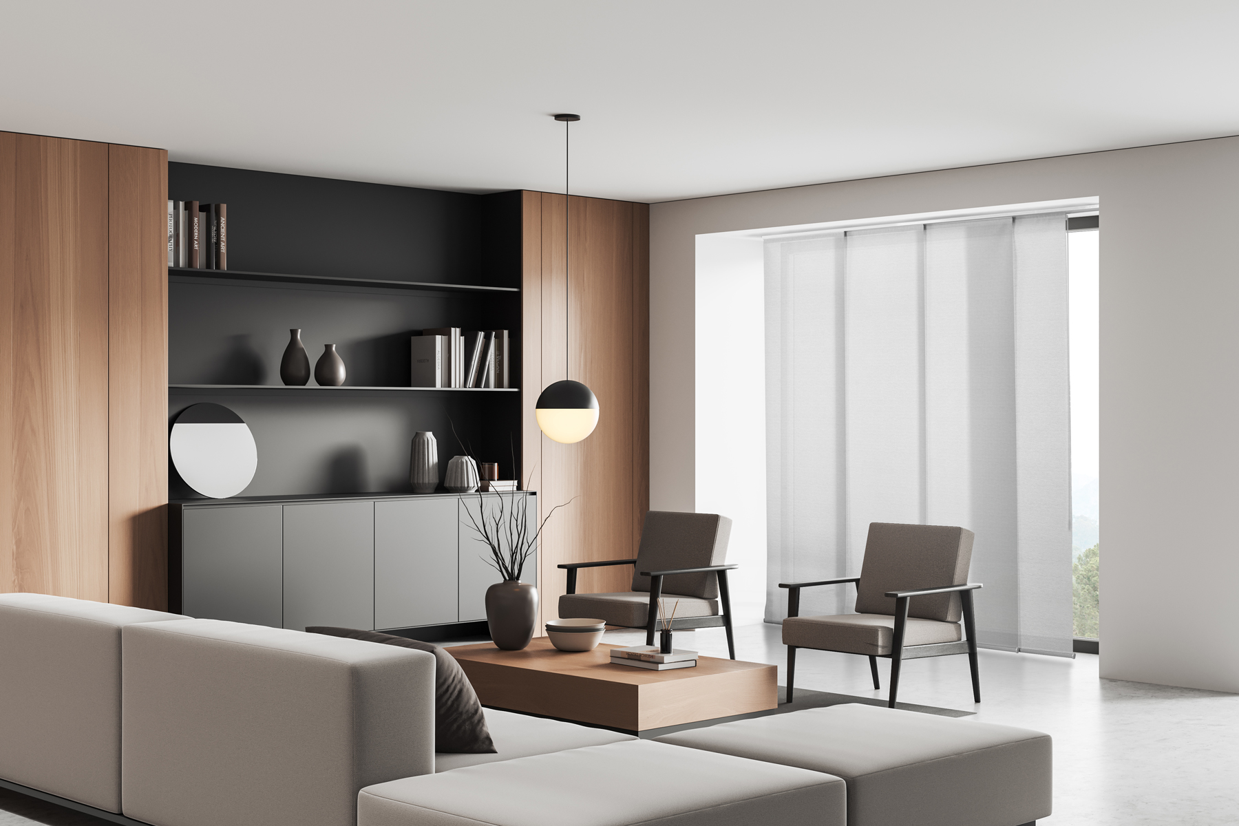 Panel Track Shades & Blinds | Elite WF